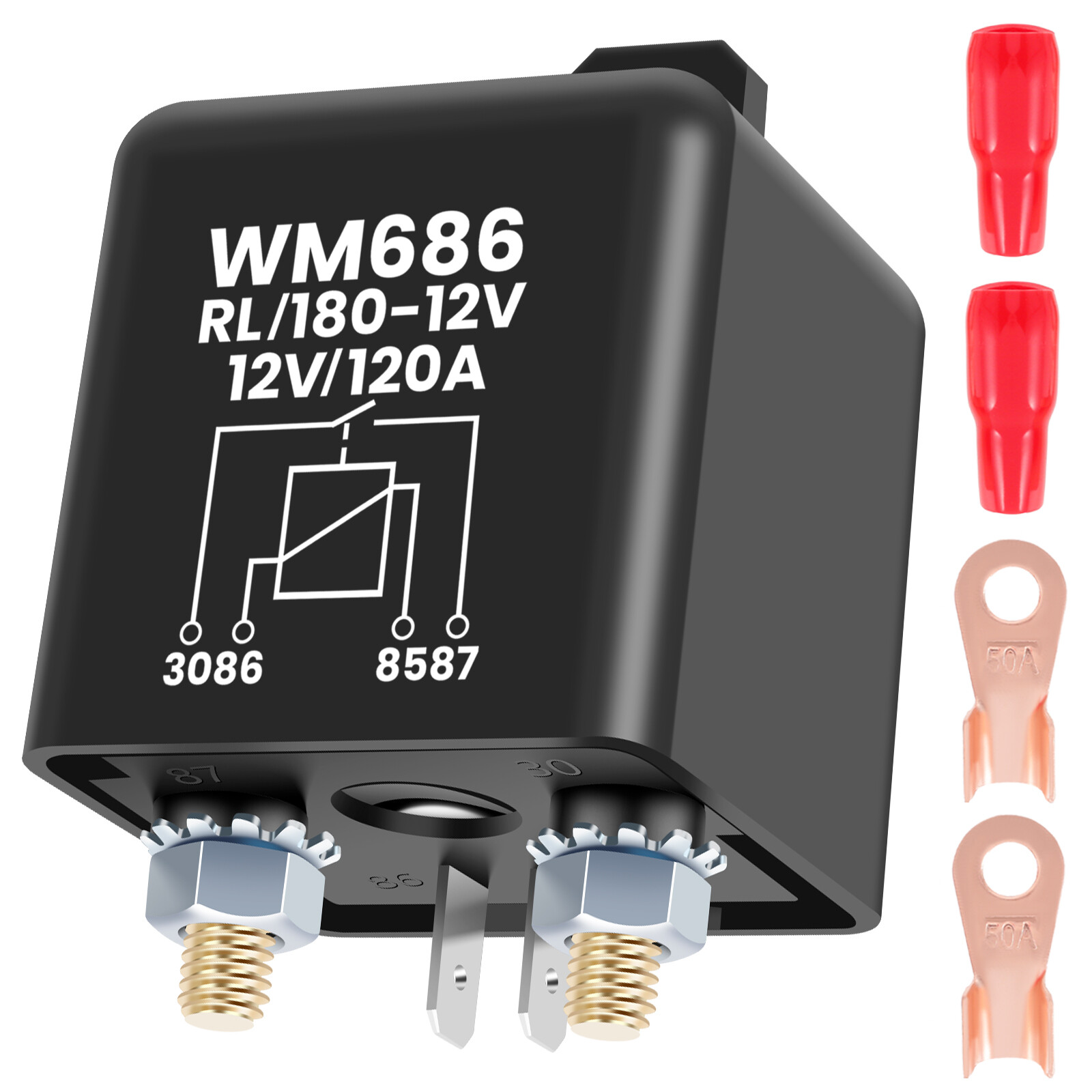 12V 120Amp 4Pin Heavy Duty ON/OFF Switch Split Charge Relay For Auto ...