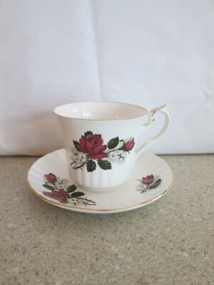 NewHall China Tea cup and Saucer-Roses Design | eBay