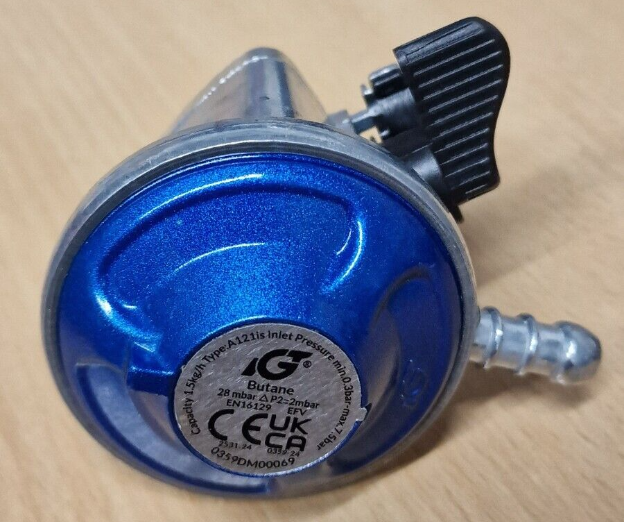 21mm Clip-On Butane Gas Regulator - Suitable for 7kg & 15kg Calor Gas ...