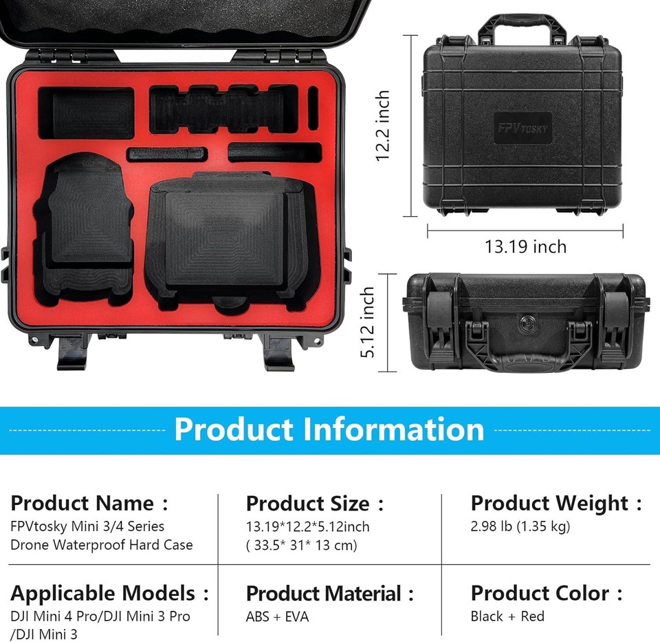 DJI Mini 4 Pro Mini 9-in-1 Hard Case Combo with Essential Drone ...