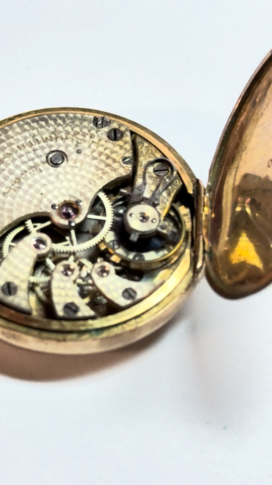 VINTAGE 32MM GOLD FILLED -PRIVATE LABEL - OPEN FACE POCKET /PENDANT ...