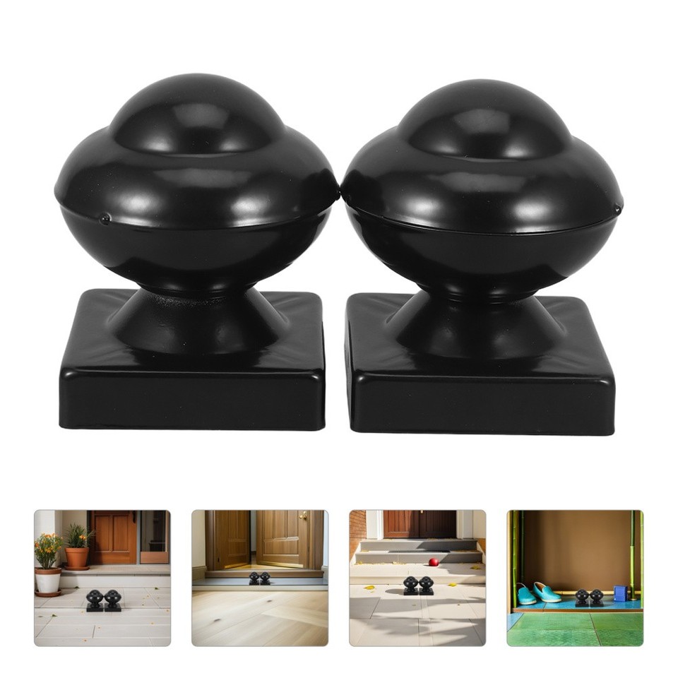 2 Pcs Wrought Iron Fence Decorative Cover Post Cap Fittings Caps | eBay ...