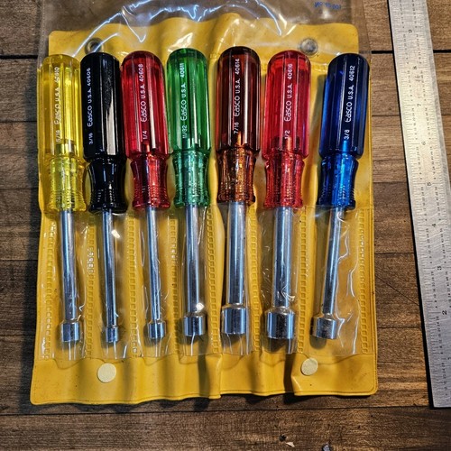 Mechanics Tools EASCO Nut DRIVERS Hex Wrench SET SAE 3/16 to 1/2 ☆USA ...