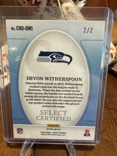 2023 Panini Select - Select Certified Rookies Devon Witherspoon #CRO ...