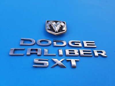 07 08 09 10 11 12 DODGE CALIBER SXT REAR CHROME EMBLEM LOGO BADGE SET ...
