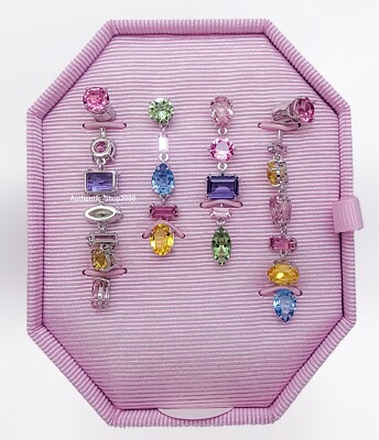 New 100% Authentic SWAROVSKI Crystals Long Reverse Gema Drop Earrings ...
