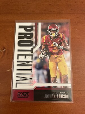 2023 Panini Score Protential Rookie Jordan Addison Usc Trojans #9 | eBay