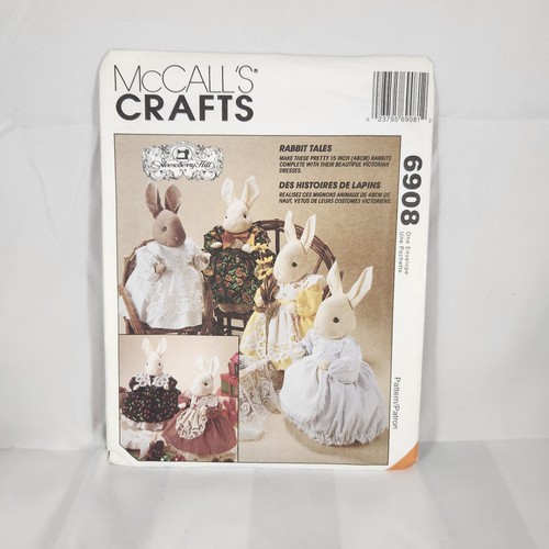 McCalls Crafts 6908 Pattern Rabbit tales 15 inch rabbit with Victorian dresses | eBay