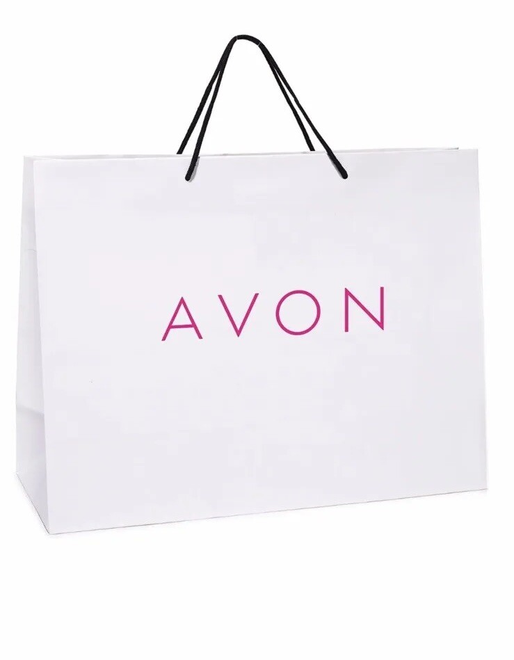 NEW Avon Paper Tote Handled Shopping Bags 16"W x 6"D x 12" H Set Of 10 ...