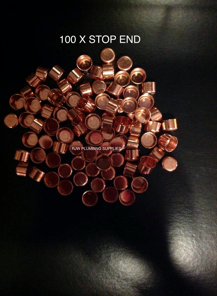 COPPER END FEED END CAPS STOP END 8MM-76MM PIPE FITTINGS/PLUMBING ...