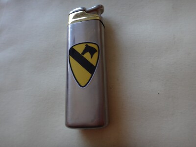 Butane Gas Metal Lighter with US Army 1st CAVALRY Division Decal Emblem ...