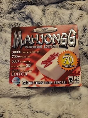 MAHJONGG PLATINUM EDITION - PC 2004 CD-ROM - 70+ game variations ...