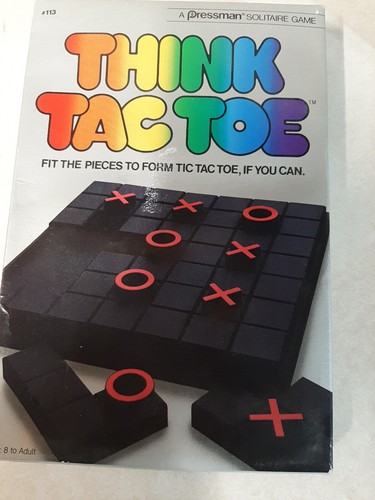 Think Tac Toe, Vintage 1984 Pressman Solitaire Game, #113, Complete! | eBay