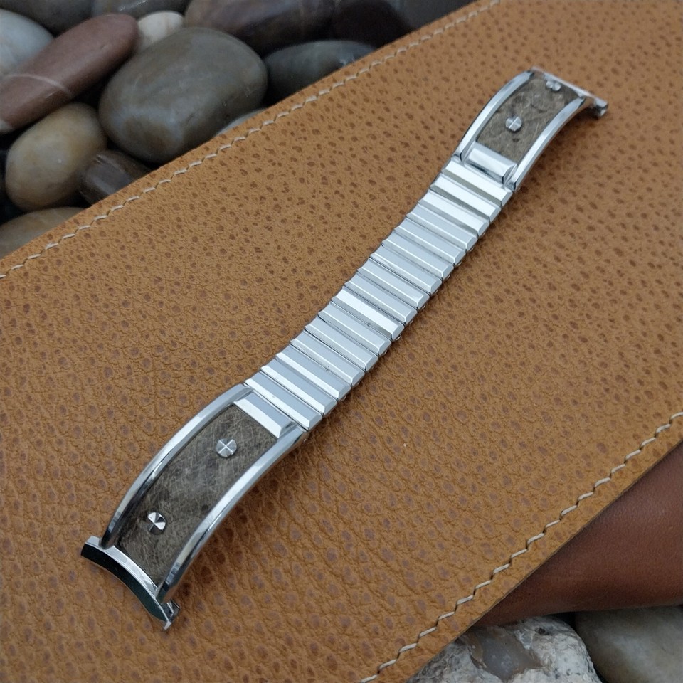 19mm 18mm 16mm Kreisler White Gold-Filled & Leather nos 1960s Vintage ...