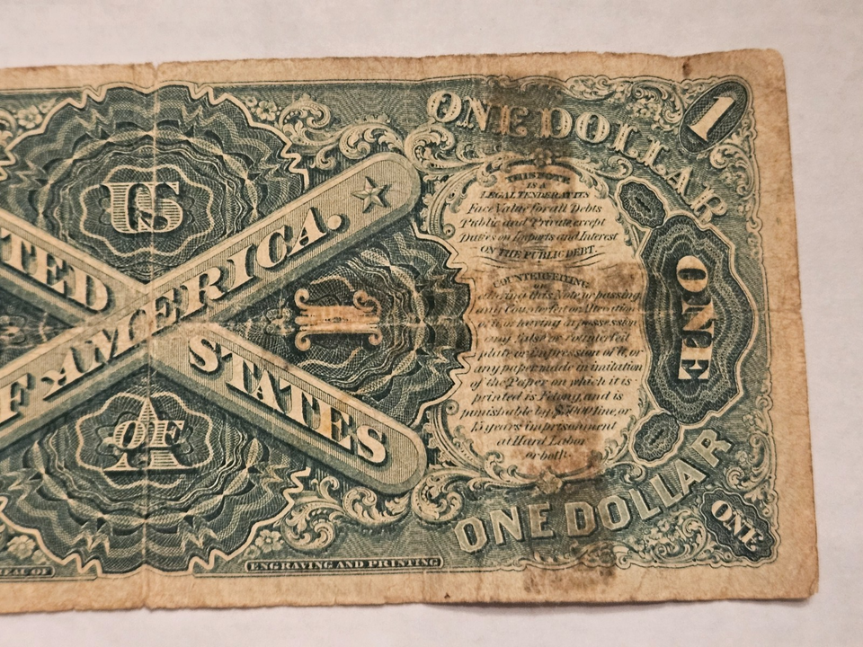 1917 United States Note $1 Legal Tender Fr 36 Red Seal Teehee Burke Red ...