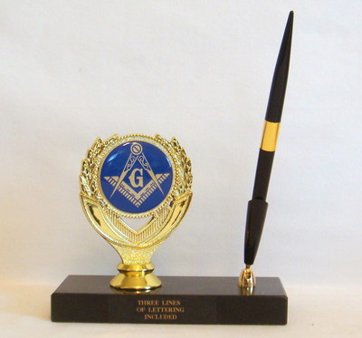 MASONIC DESK PEN SET MASONIC PEN HOLDER MASONIC TROPHY MASONIC AWARD | eBay