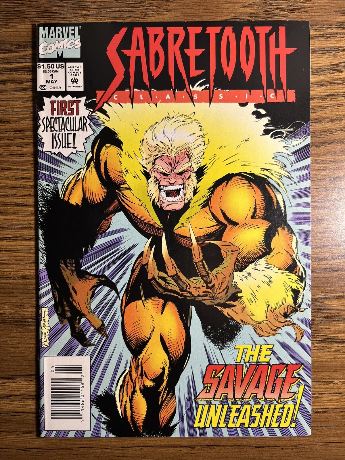 SABRETOOTH CLASSIC 1 NEWSSTAND DWAYNE TURNER COVER MARVEL COMICS 1994 ...