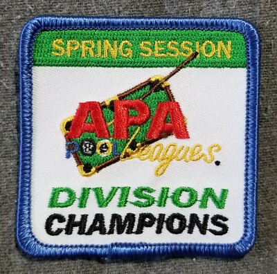 LMH Patch APA American Poolplayers Pool CHAMPIONS DIVISION Spring ...