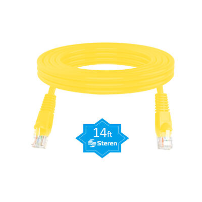 Steren 14ft Cat6 UTP Molded Patch Cord Yellow | eBay