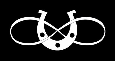 Infinity horseshoe lucky charm sticker vinyl decal, car, doors, bumper ...