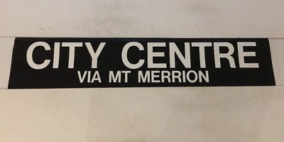 Belfast Irish Ireland Bus Blind 36"- City Centre Via Mount Merrion ...