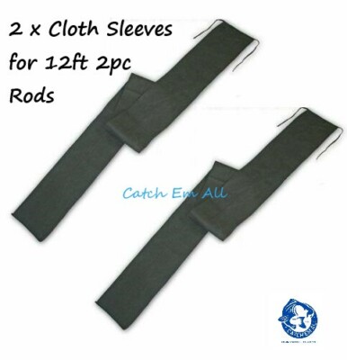 2 Cloth Fishing Rod Bags for 2pc 12ft Carp Fishing Rods Replacement ...