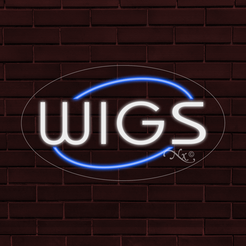 NEW "WIGS" w/BORDER OVAL 28x16x1 INCH LED FLEX WINDOW/WALL INDOOR SIGN ...