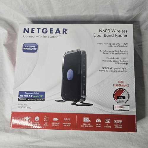 NEW NETGEAR Wi-Fi Wireless N600 Dual Band Router WNDR3400 | eBay