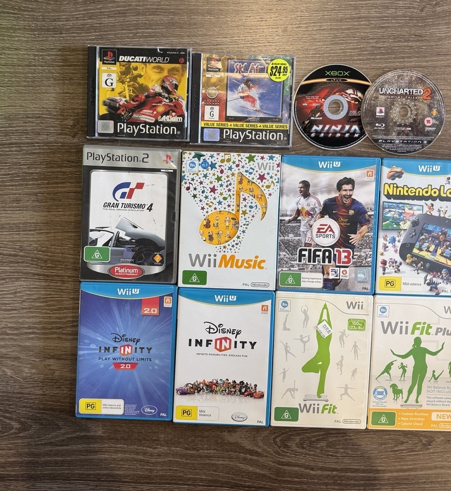 PS1 PlayStation 1 PS2 Wii U Wii Xbox Original Video Game Bulk Lot Gran ...