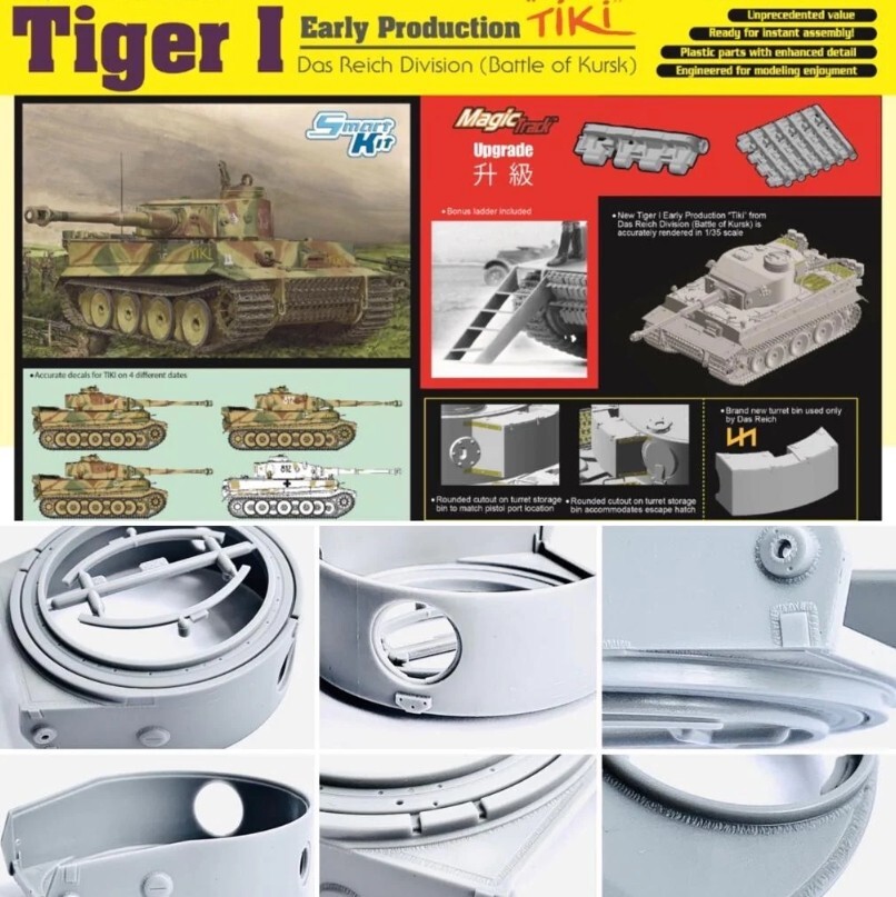 Dragon 1/35 6885 Tiger I Early Production "Tiki" Das Reich Div., Battle ...