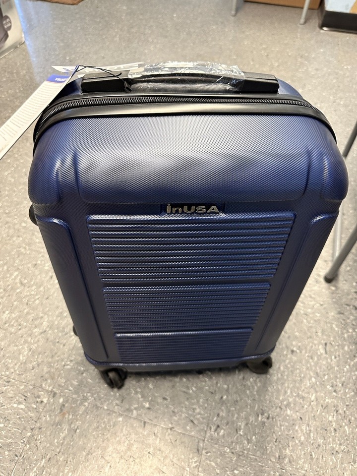 InUSA Pilot Plastic Carry-On Luggage Blue (IUPIL00S-BLU) NEW in Box | eBay