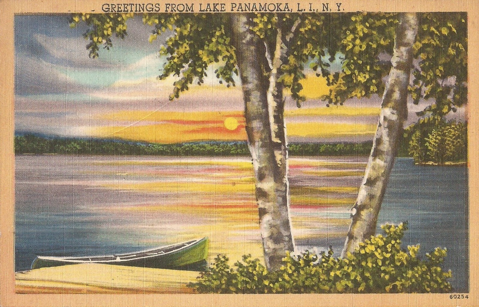 Ridge, NEW YORK - Lake Panamoka - 1957 - Suffolk County - Pine Barrens ...