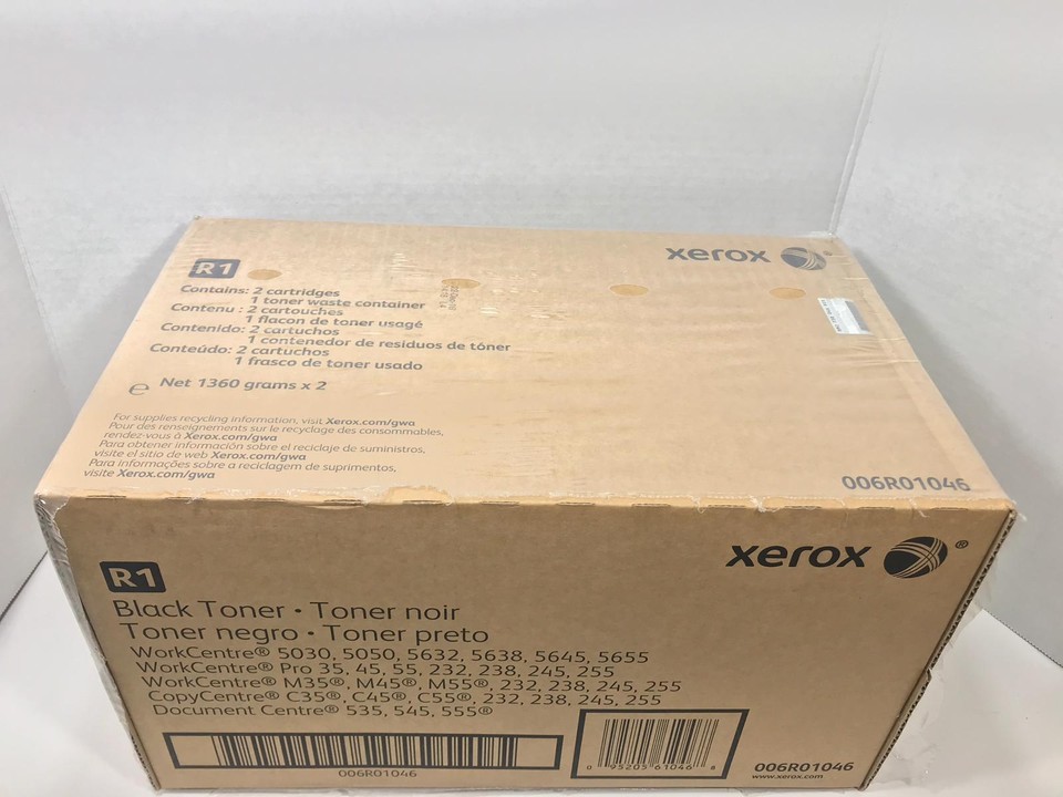 Xerox 006R01046 Black Toner Cartridge 2-Pack for WorkCentre 5638 5135 ...