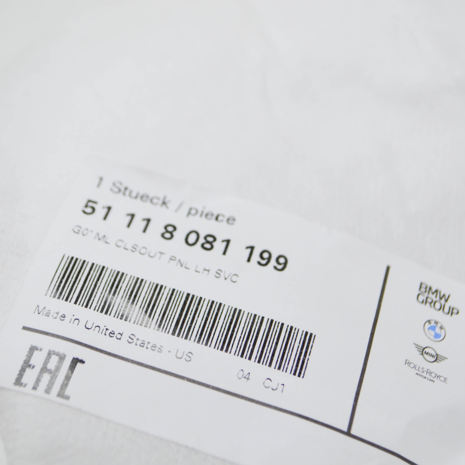 BMW X4 G02 Front Left Air Inlet Cover 51118081199 8081199 NEW GENUINE ...