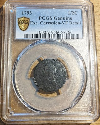 1793 Half Cent PCGS VF Details RARE! | eBay