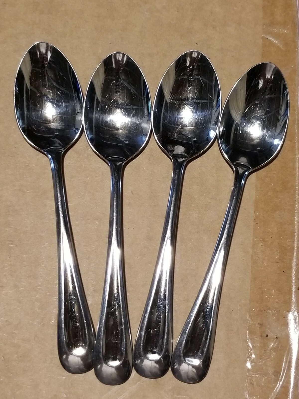 Lot of 4 Oneida GLOSSY SAND DUNE w/Frosted Indent - Teaspoons | eBay