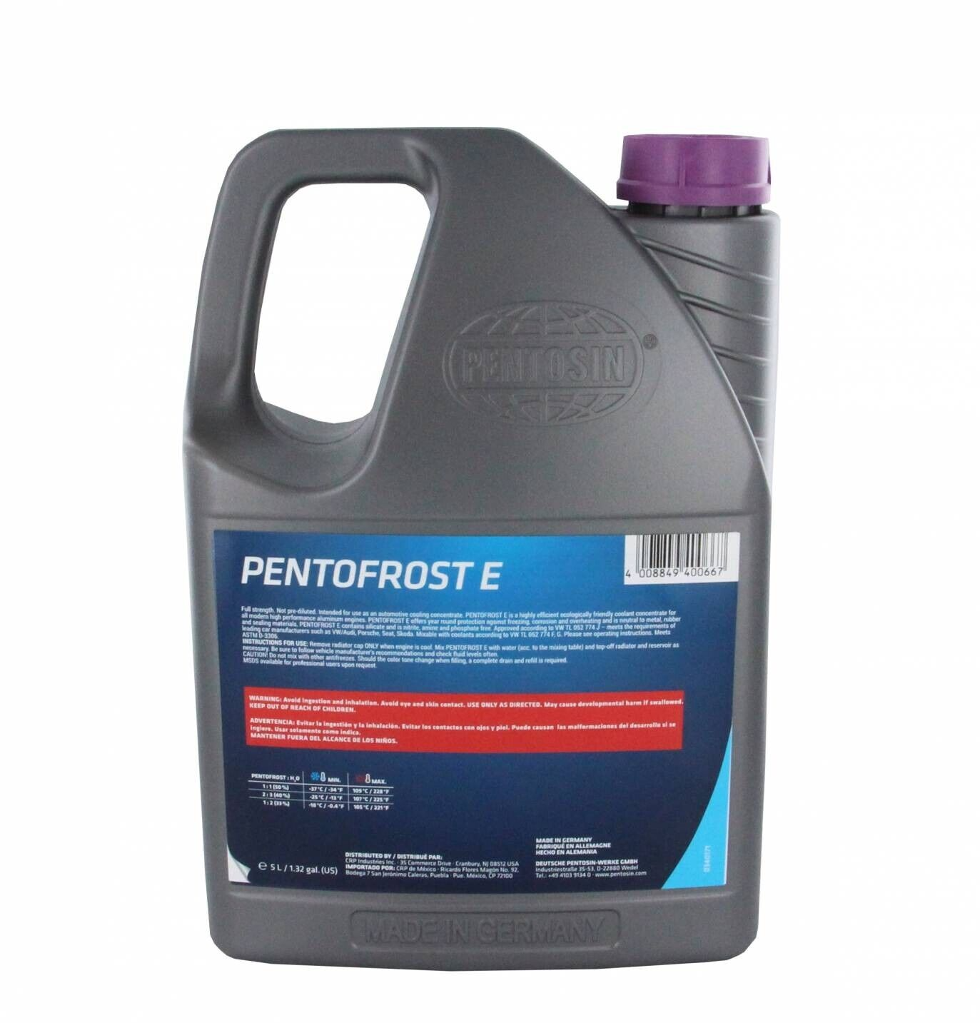 PENTOSIN E-G13 PINK Concentrated 5 Liters Universal Engine Coolant ...