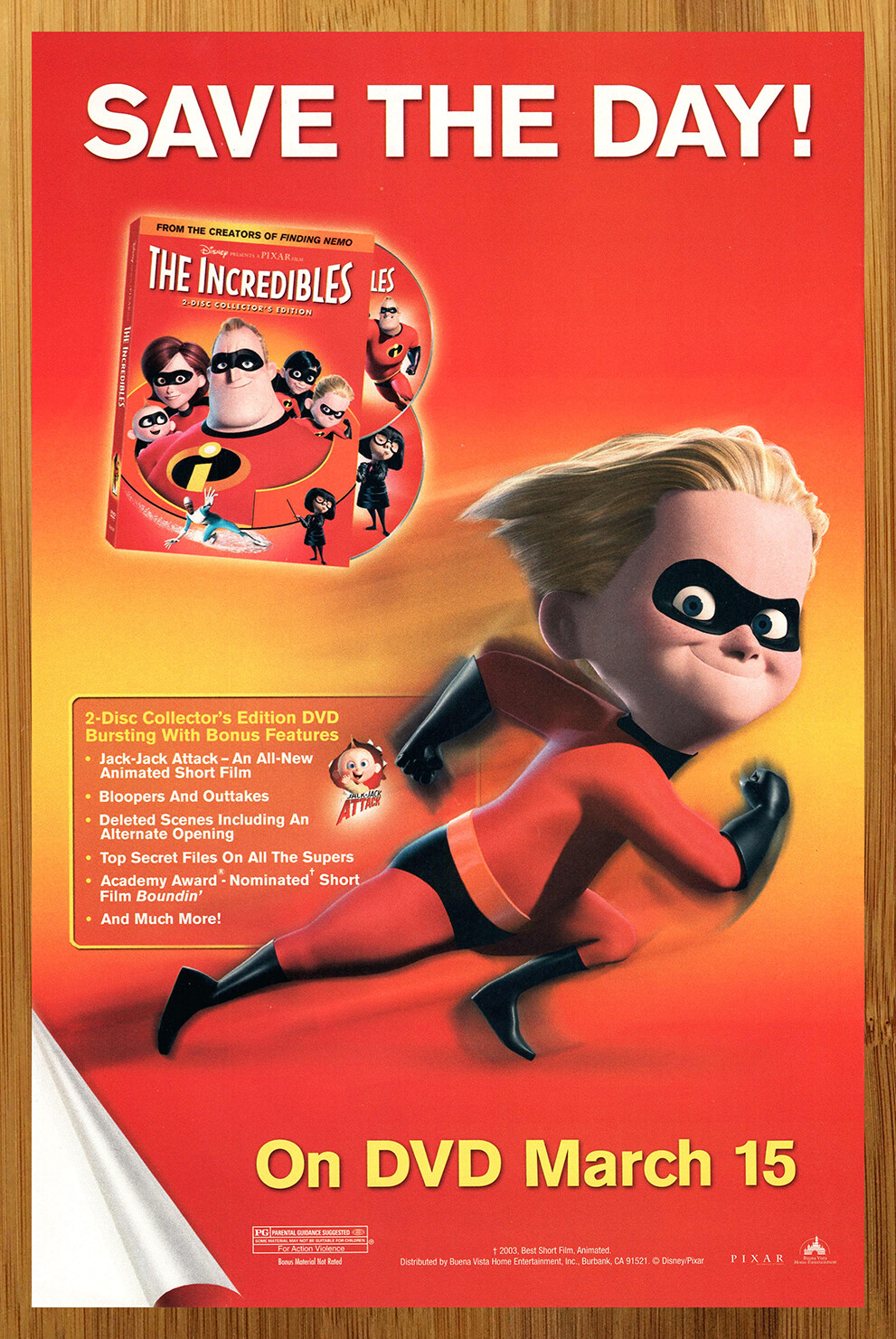 2004 The Incredibles DVD Promo Print Ad/Poster Advert Disney Pixar 00s ...