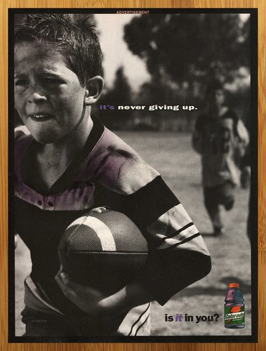 1999 Gatorade Vintage Print Ad/Poster 90s Kids Sports Drink Football ...