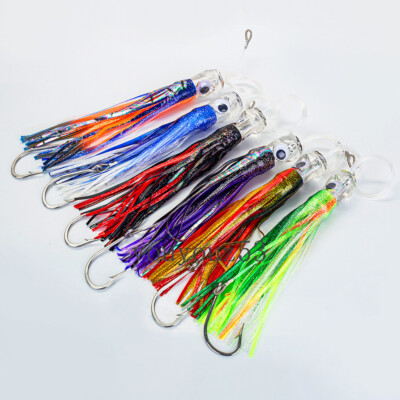 Fishing Trolling Lures Rigged Octopus Skirted Lure Marlin Tuna Mahi ...