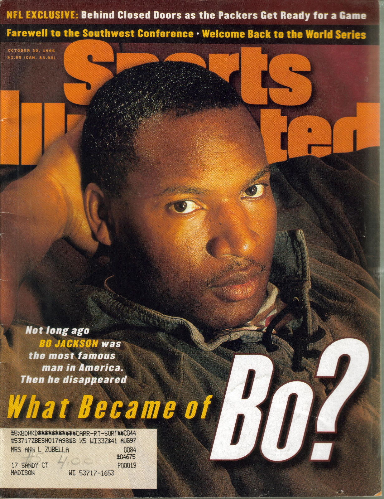 BO JACKSON GREEN BAY PACKERS SPORTS ILLUSTRATED BRETT FAVRE JIM CORBETT ...