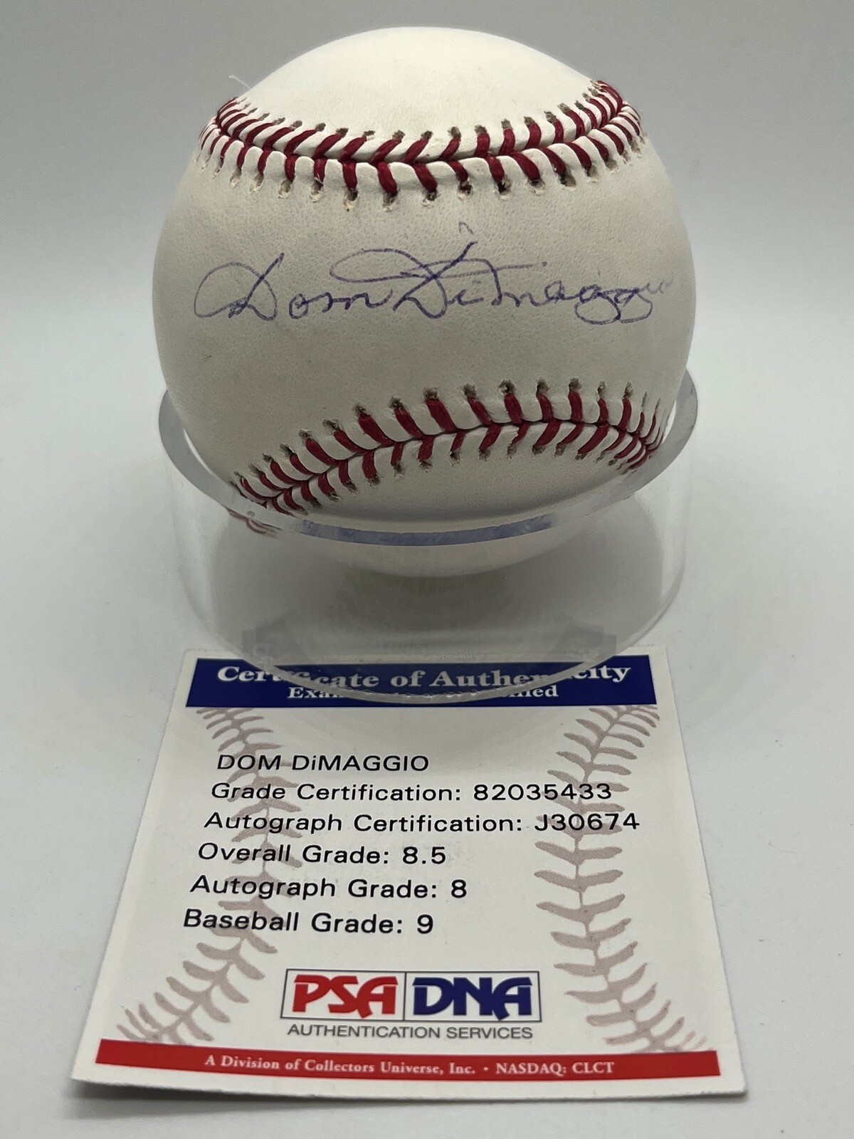 Dom DiMaggio Boston Red Sox Signed Autograph OMLB Baseball PSA DNA | eBay