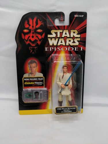 Star Wars Episode 1 Commtech Obi-Wan Kenobi Jedi Duel Action Figure ...