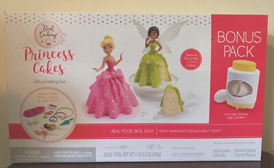 Real Cooking Princess Cakes Deluxe Set Bonus Deluxe Egg Cracker Baking ...