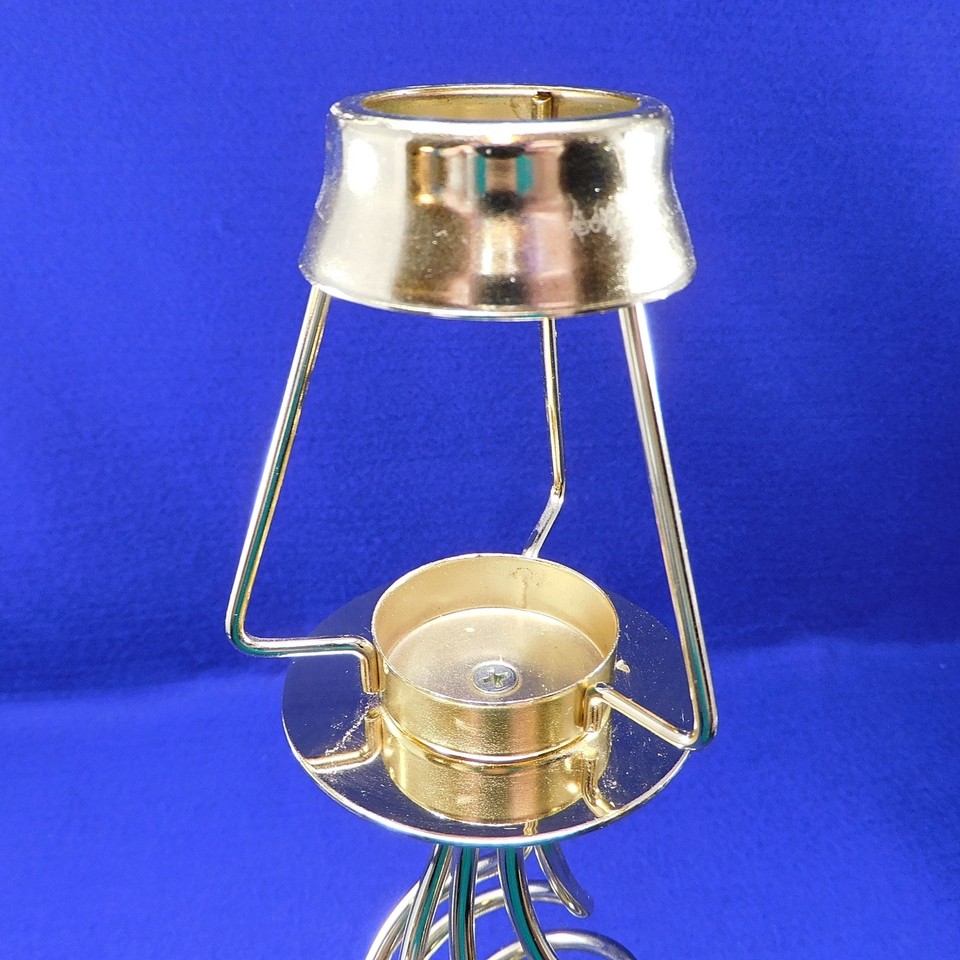 Vintage Partylite Paragon Gold Twisted Lamp Base Tealight Candle P7757B ...