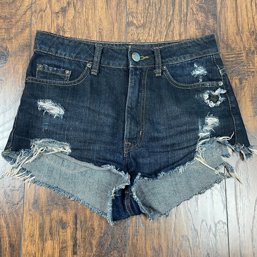 Urban Outfitters BDG Size 27 Shorts Denim High Rise Cheeky Dark Wash ...