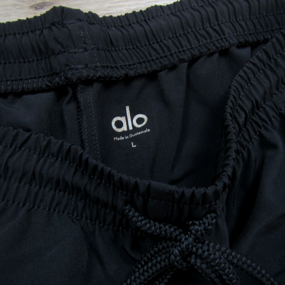 NEW ALO YOGA MENS 5" CIRCUIT SHORTS BLACK LARGE GYM RUN | eBay