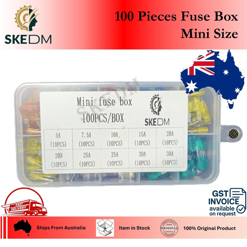 100PCS Mini Blade Fuses Assorted Kit Fuses Box for Car Auto SUV Amp 5 ...