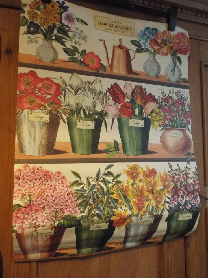 CHELSEA FLOWER MARKET PRINTED POSTER/PICTURES/FLOWERS/DECORATIVE ...