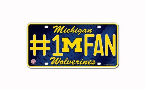 NCAA Michigan Wolverines 1 Fan License Plate Tag 281472 for sale online ...